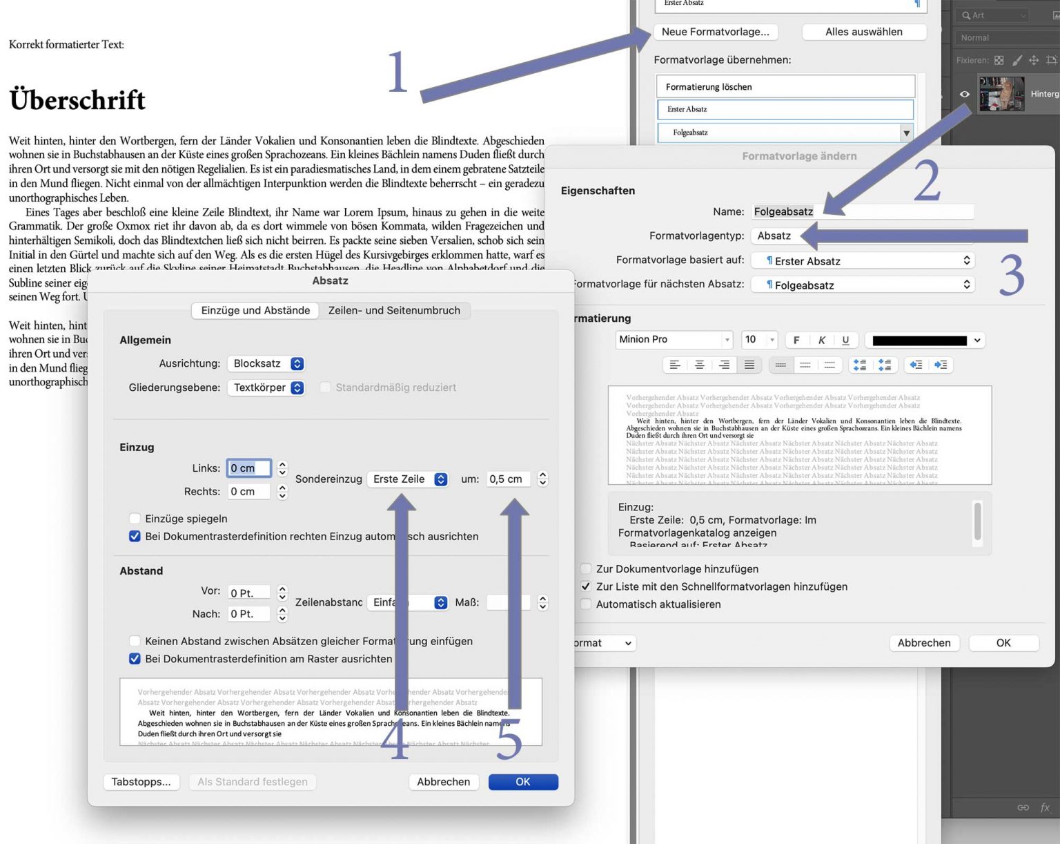 Korrekte Absatzformate in WORD | Edition Blaes