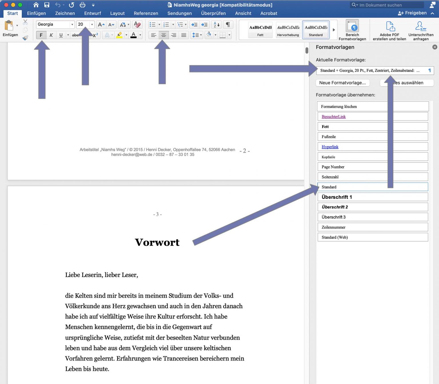 Korrekte Absatzformate in WORD | Edition Blaes